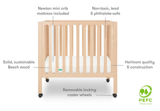 Newton Galileo Portable Mini Crib & Baby Mattress